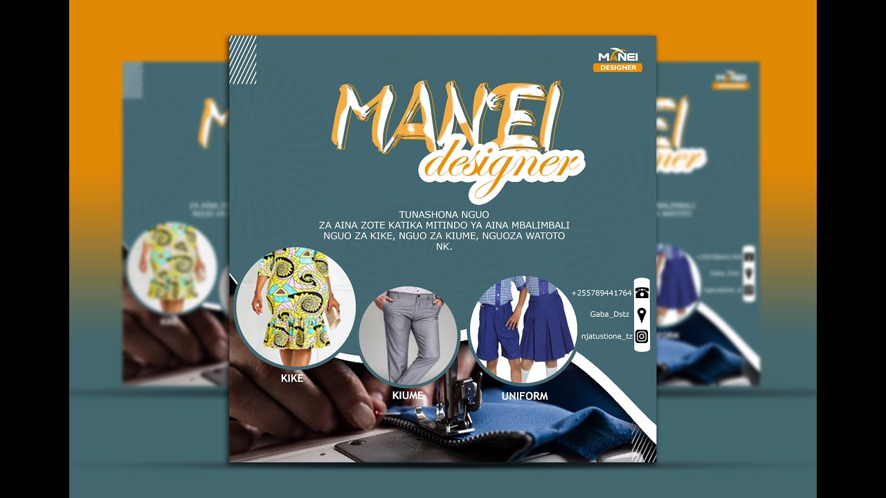 jinsi ya kudesign Tangazo la ushonaji wa nguo | Design the advertsement ...