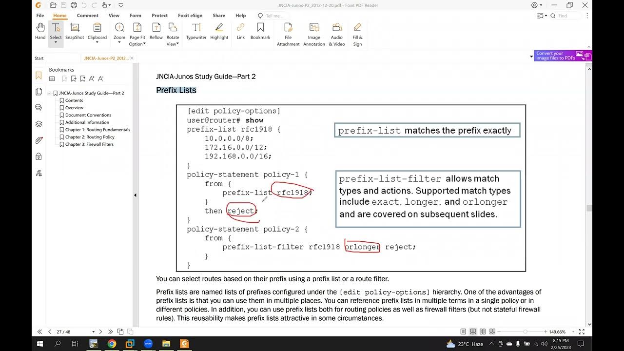 Jncia Junos Class8 25 02 2023 Routing Policy Part1 Youtube
