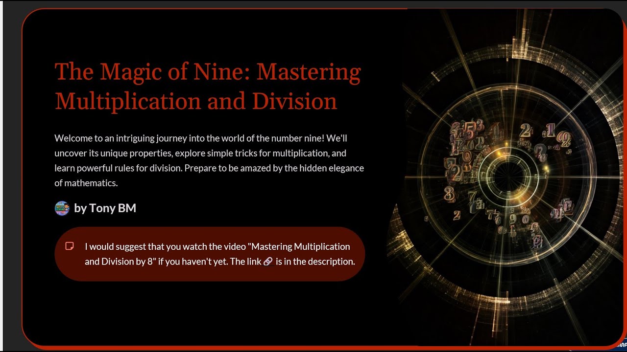 The Magic of Nine: Mastering Multiplication and Division - YouTube
