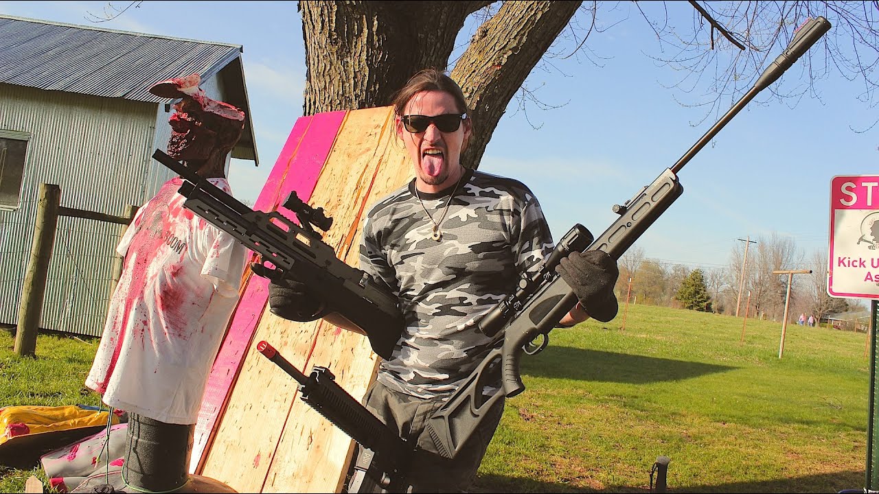 Can a 9mm AIR GUN kill a zombie? - Zombie Go Boom - YouTube