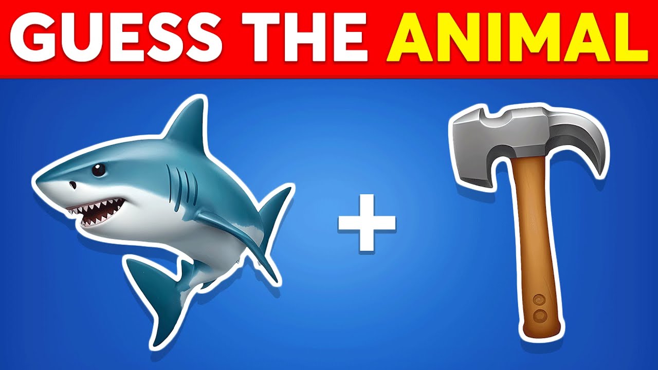 Guess the ANIMAL by Emoji? 🙈🐋🦈 Emoji Quiz - YouTube