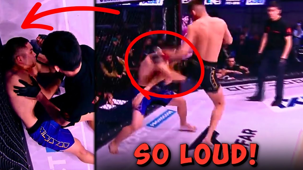 HIT LIKE A BASEBALL BAT! Flying Knee KO & Referee KNOCKS OUT FIGHTER ...