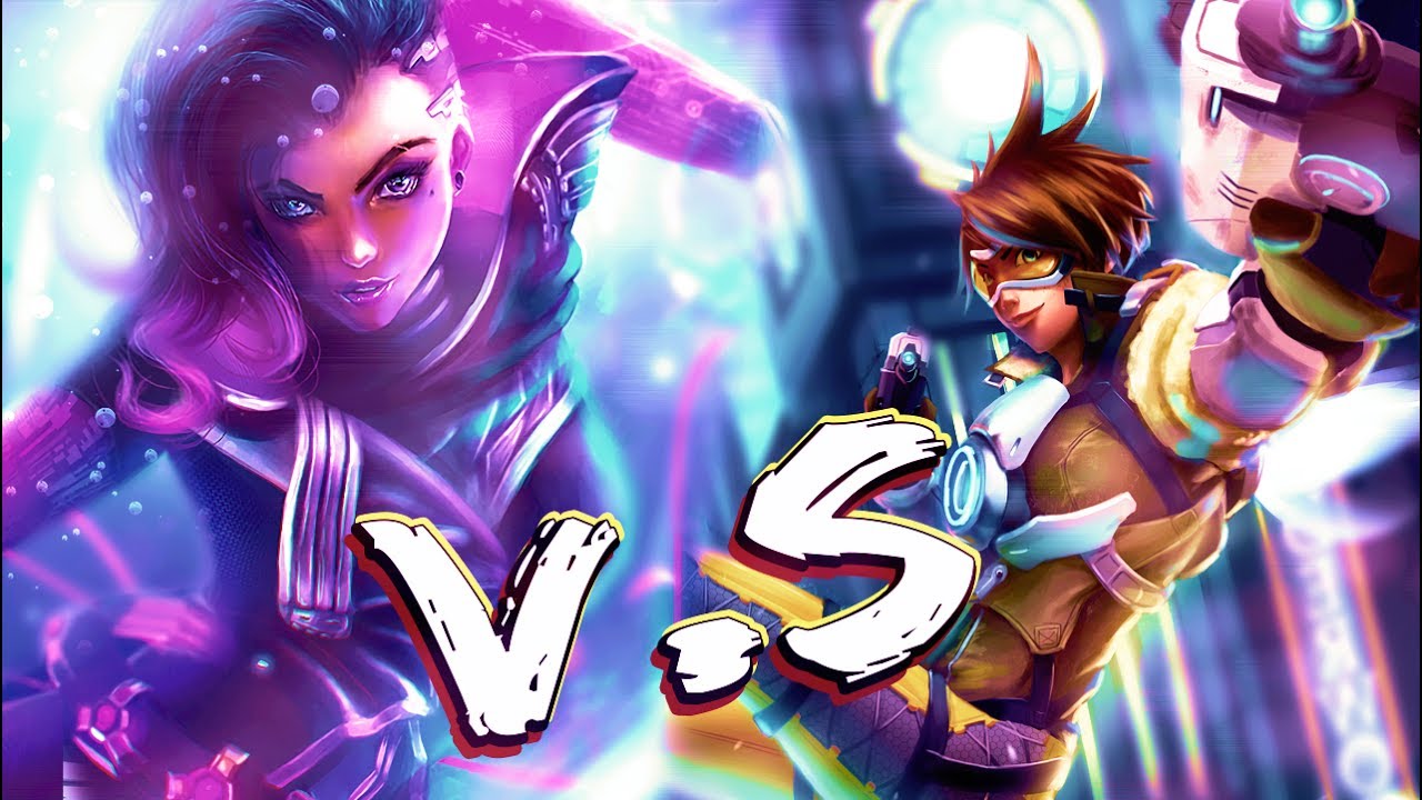 Batallas INTENSAS: SOMBRA Contra TRACER - Overwatch - YouTube