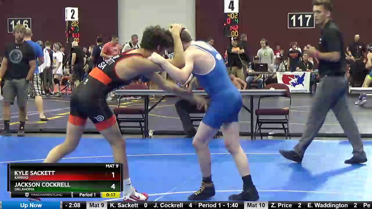 Junior Men 120 Kyle Sackett Kansas Vs Jackson Cockrell Oklahoma - YouTube
