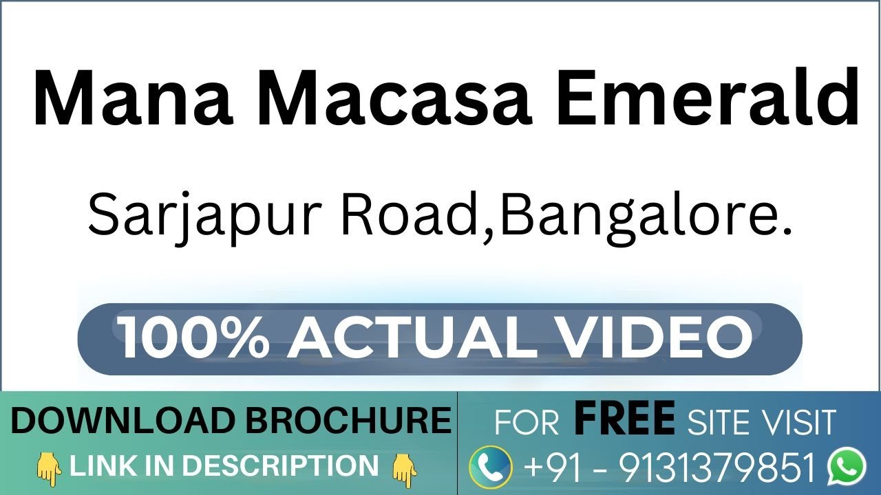 Mana Macasa Emerald Bangalore | Mana Macasa Emerald Sarjapur Road ...