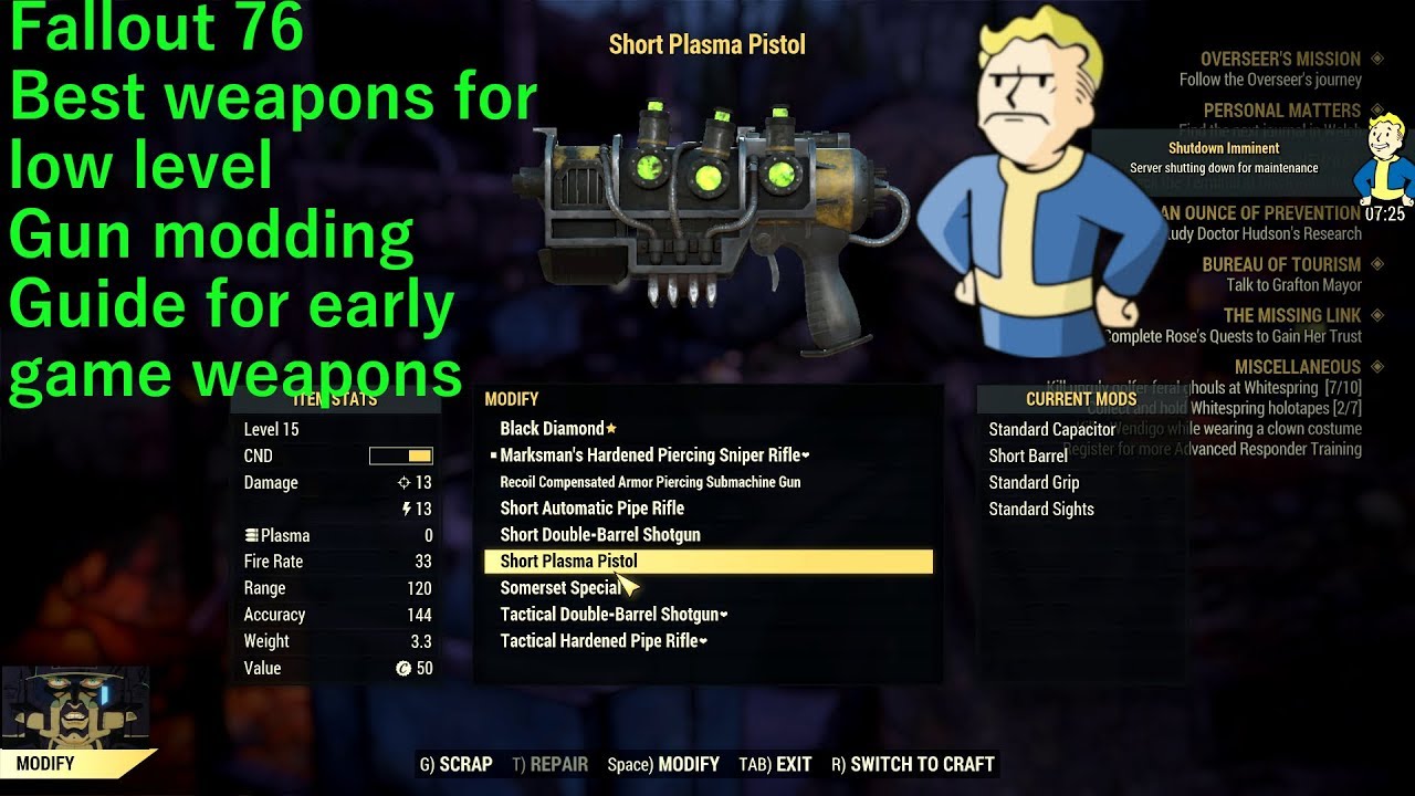 Fallout 76 best weapons to start for low levels and modding - YouTube