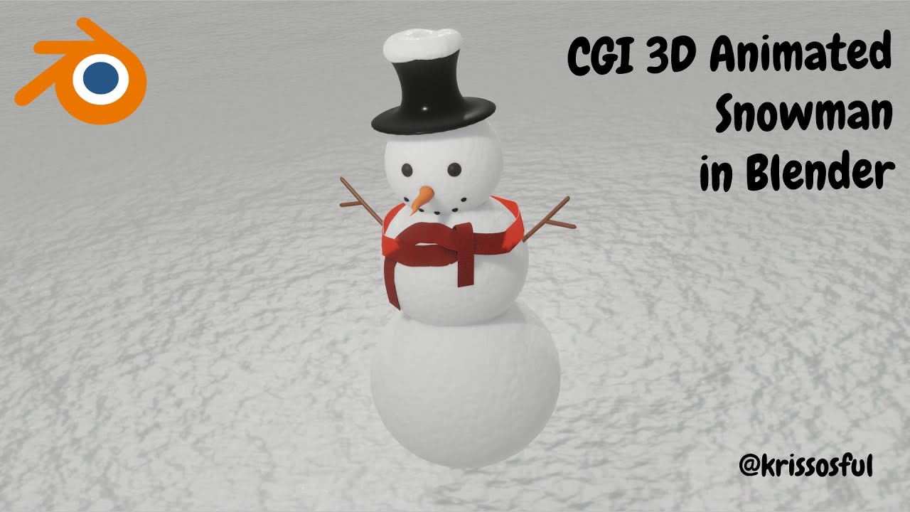 CGI 3D Animated Snowman in Blender#blender - YouTube