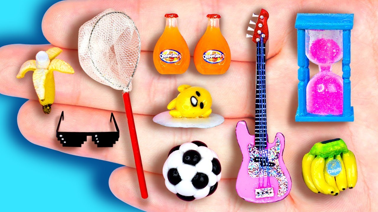 18 DIY MINIATURE FOOD AND CRAFT IDEAS FOR DOLLHOUSE BARBIE - YouTube