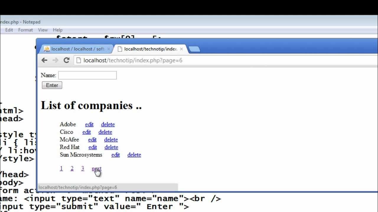 Simple / Basic Pagination / Navigation: PHP & MySQL - YouTube