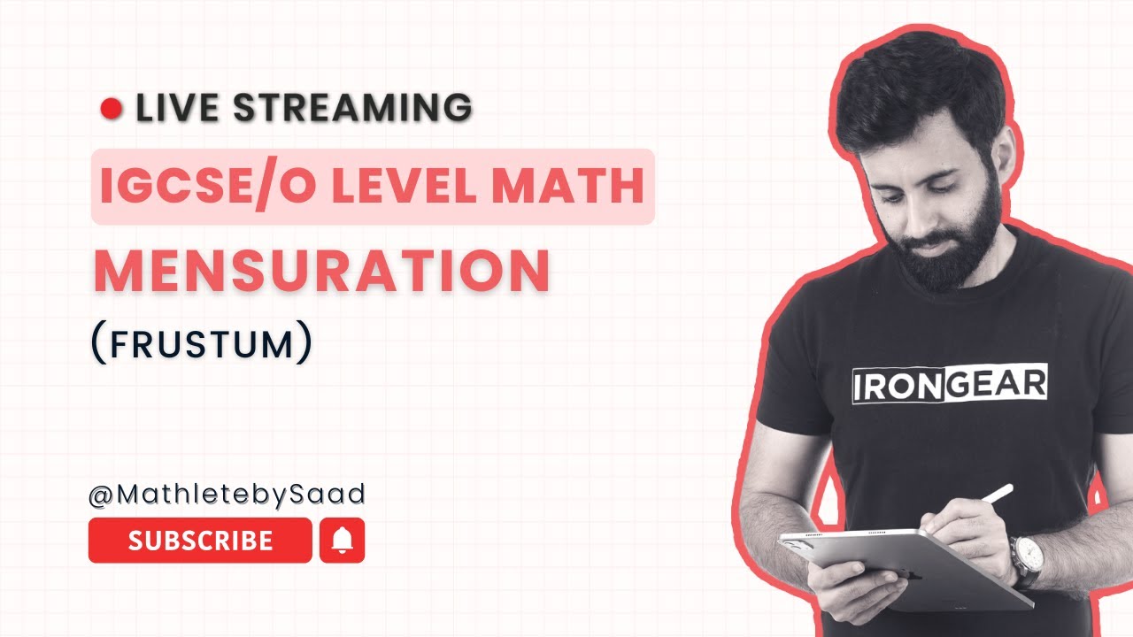 IGCSE/O LEVEL Maths - Mensuration (FRUSTUM) - YouTube