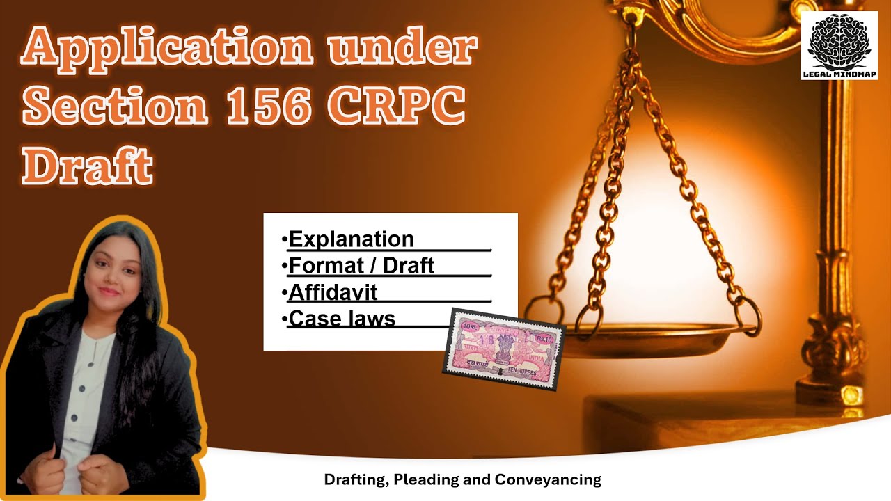 Application under Section 156 CRPC Draft - YouTube