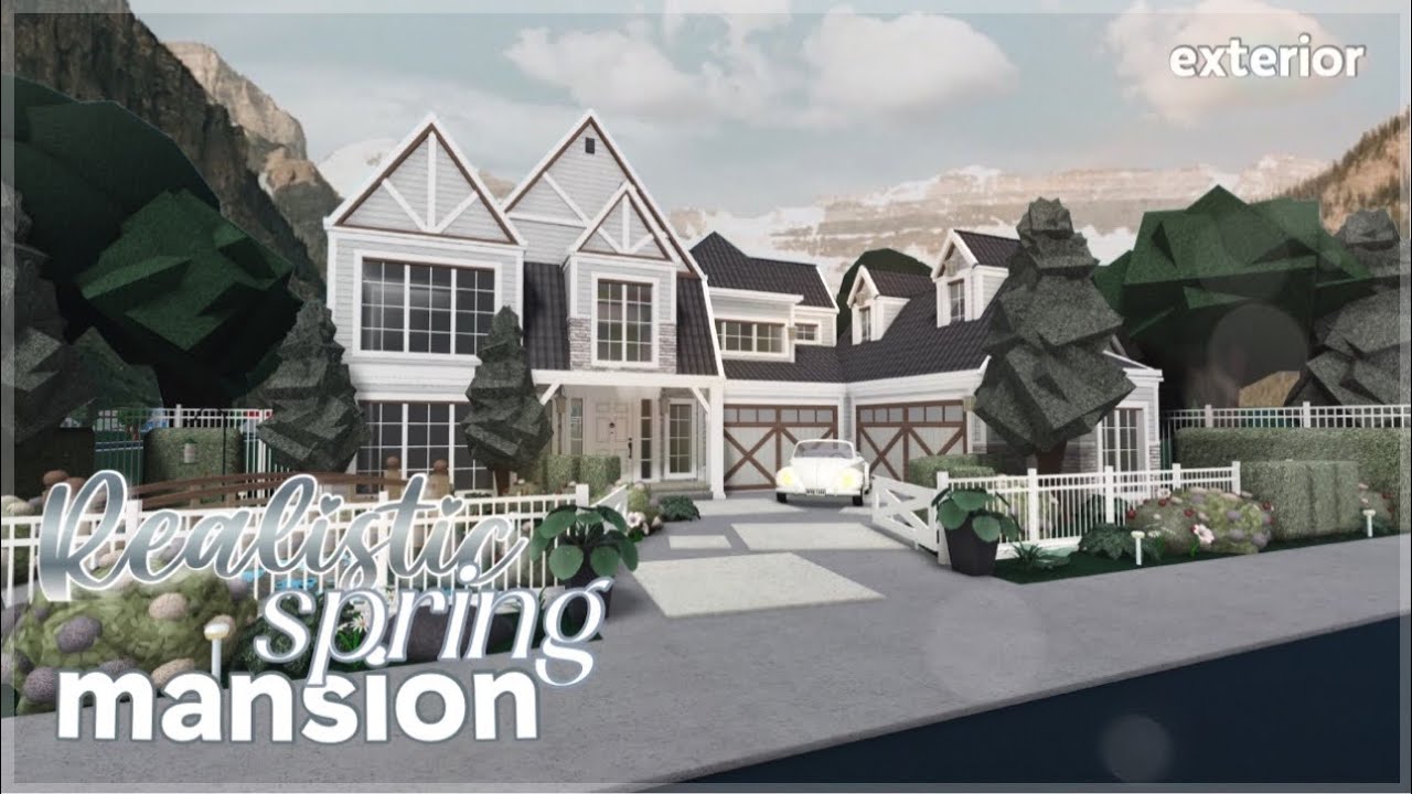 Bloxburg | Realistic Two Story Spring/Summer Family Mansion (exterior ...