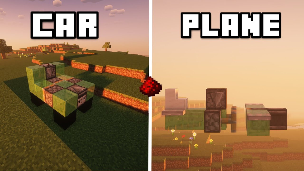 Minecraft: 3 WORKING Vehicle Redstone Builds - AED - YouTube