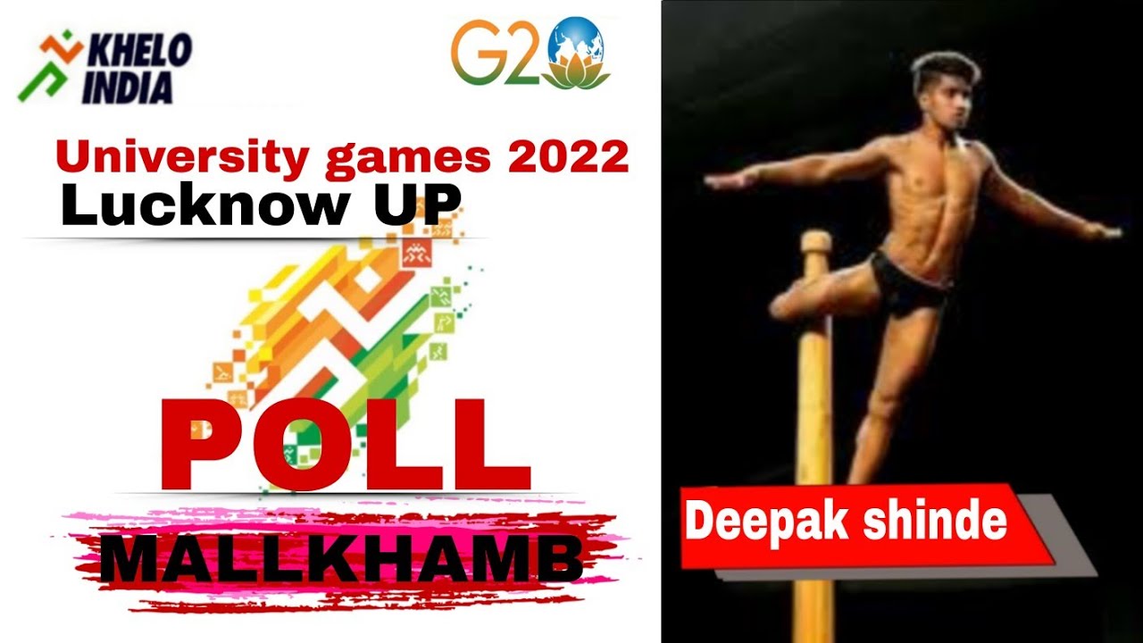 mallakhamb khelo india university games 2022 uttar pradesh ||Deepak shinde #wordchampion 🏆 - YouTube