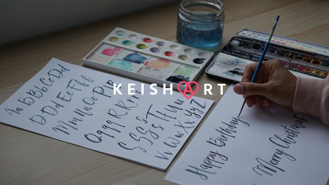 Watercolour Tutorial: Calligraphy | How to write letters with paint ...