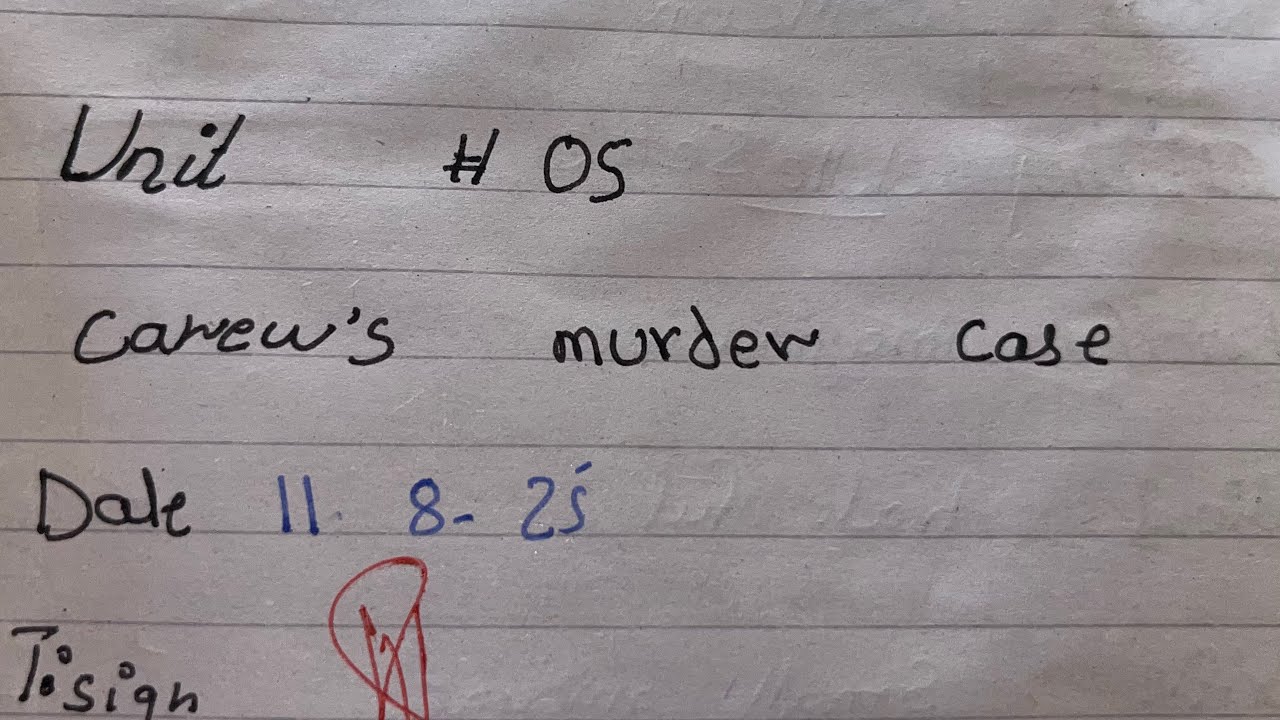 Unit 5 – Carew’s Murder Case | Class 7 English | Summary, Characters ...