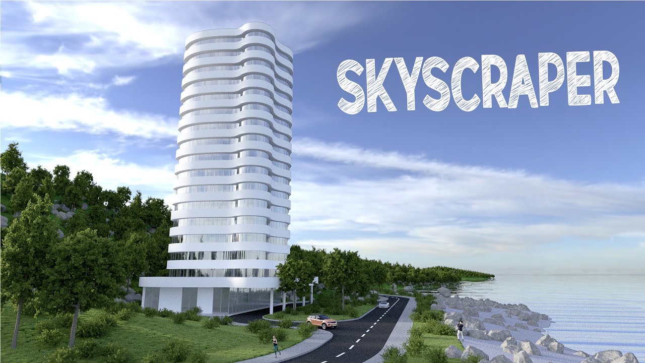 Sketchup exterior modeling - with commentary - skyscraper - YouTube