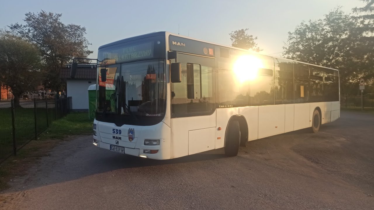 MAN NL283 Lion's City Bus - MZK Torun #539 (Line 111 Direction Gronowo ...