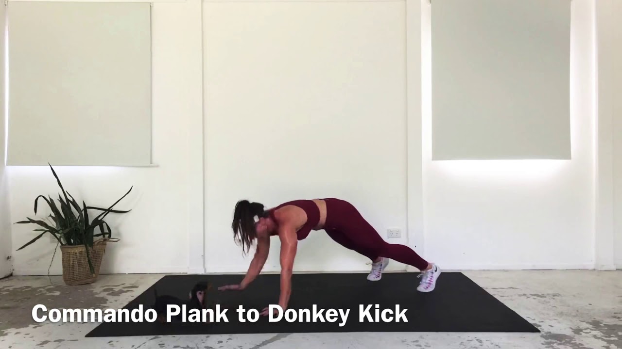 Commando Plank to Donkey Kick - YouTube