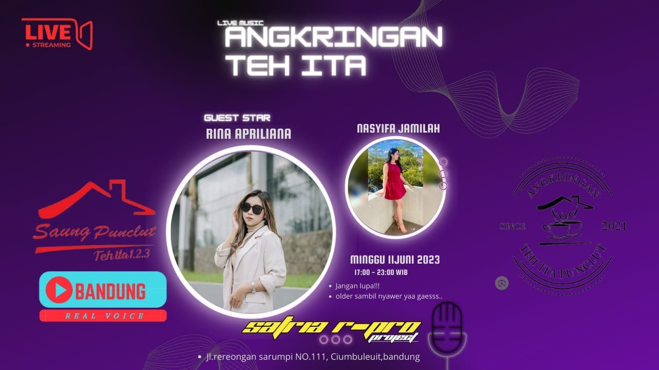 🔴 [ LIVE ] MUSIC ANGKRINGAN TEH ITA - SATRIA R-PRO FEAT RINA APRILIANA ...