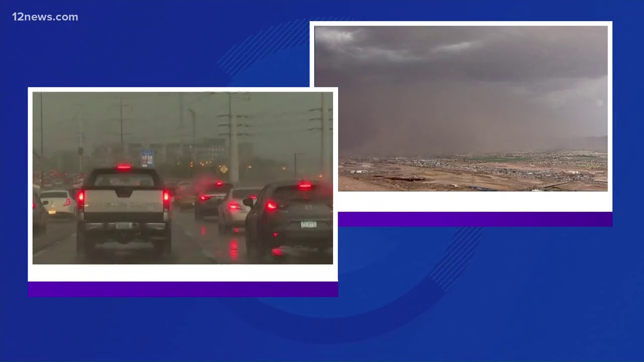 Tempe driving conditions during Monsoon Monday - YouTube