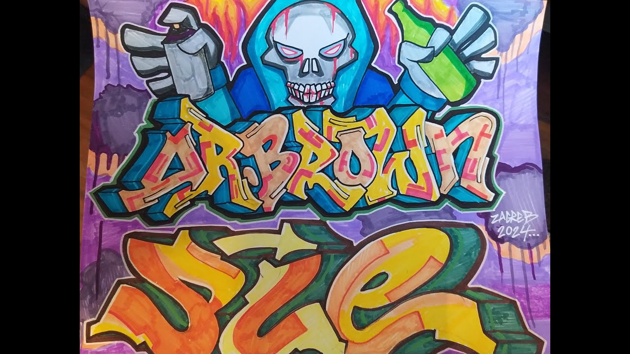 A4 whole paper + graff slide show - YouTube