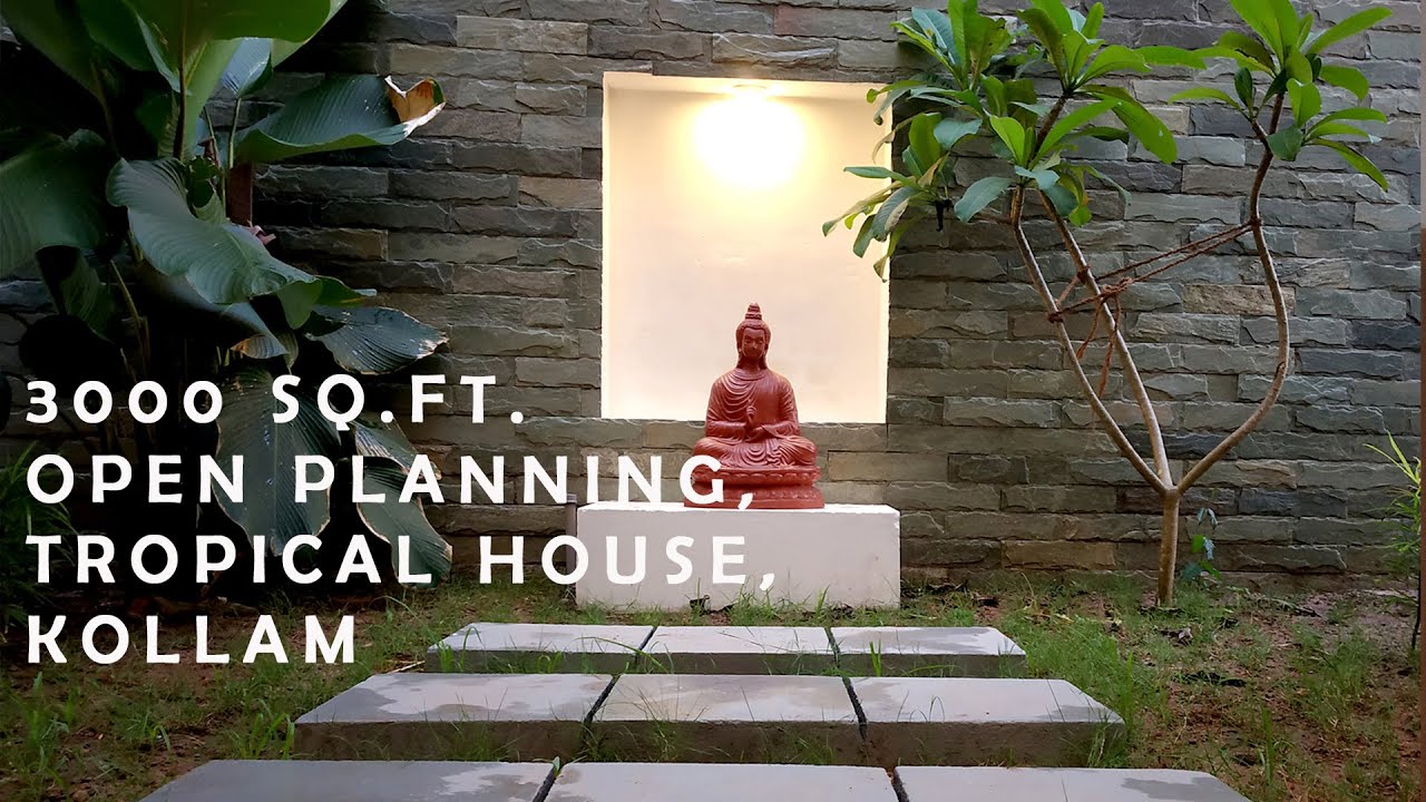 3000 sq. ft. MODERN COURTYARD HOUSE IN 8 CENTS AT KOLLAM, KERALA - YouTube