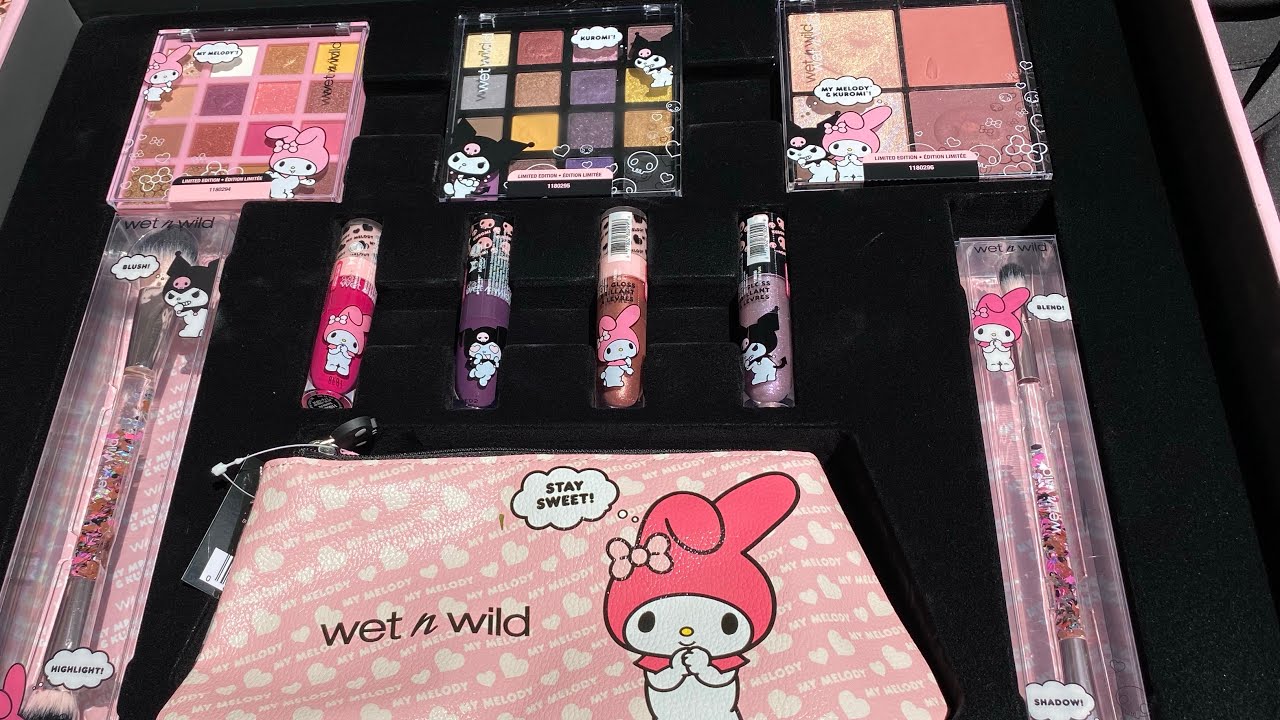 Wet N Wild X My Melody And Kuromi Collection Swatches And Unboxing Youtube