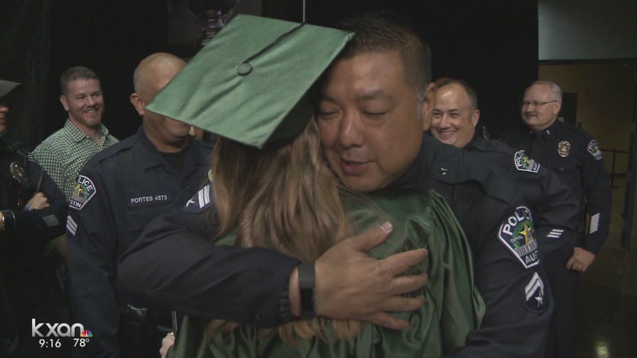 Austin police cheer on daughter of fallen officer at her graduation ...