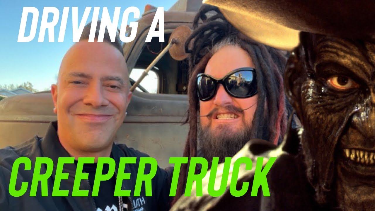 Driving a Jeepers Creepers Movie Truck with Riggs from Rob Zombie Band ...