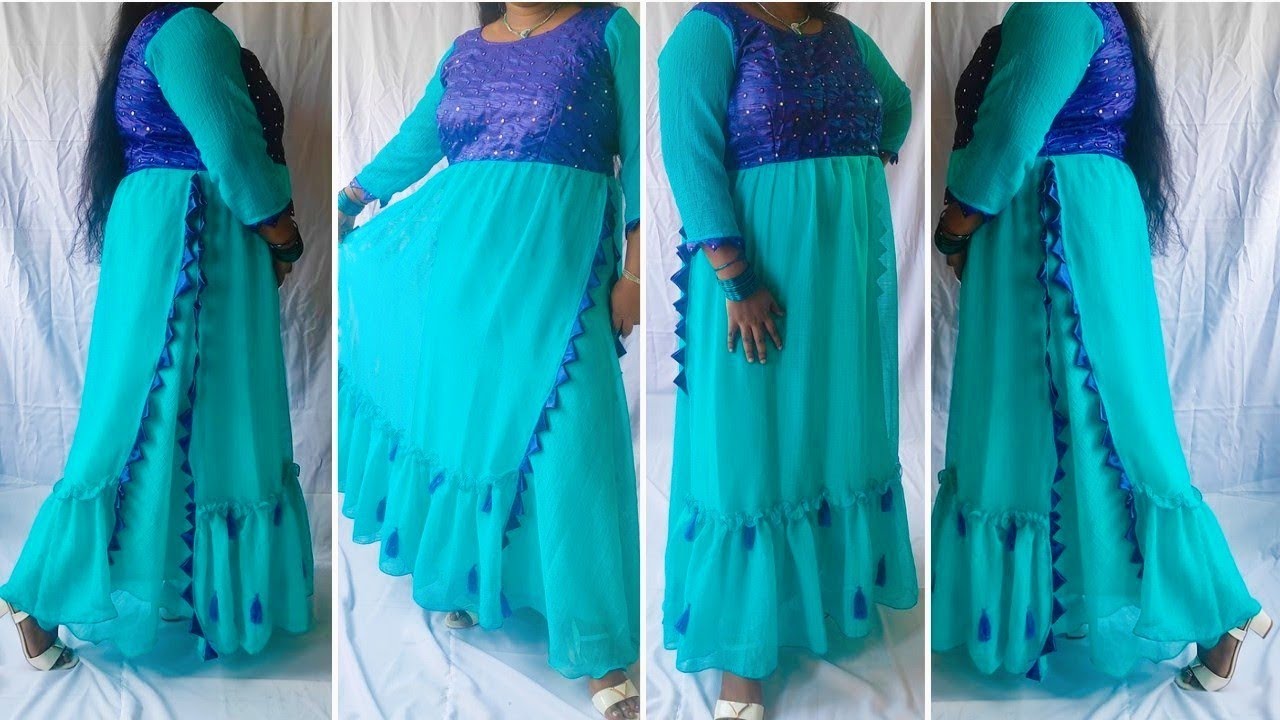 Hellyshah Style Gatharing Slits Kurthi / Frock Cutting And Stitching ...