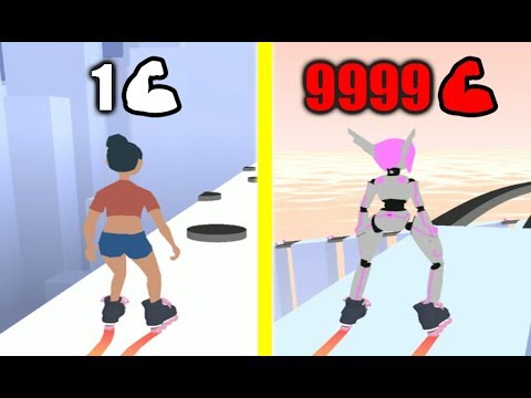 MOST INCREDIBLE SKY SKATING EVOLUTION! Max Level Strong & Speed in Sky ...