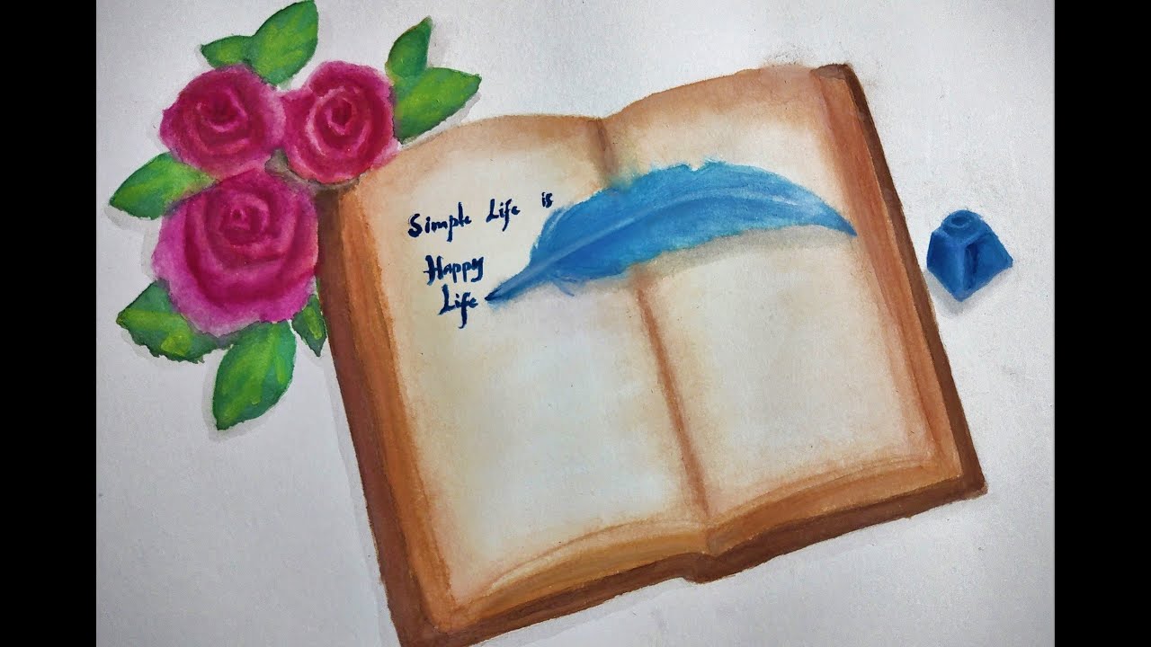Painting an Open Book | With Watercolour - YouTube