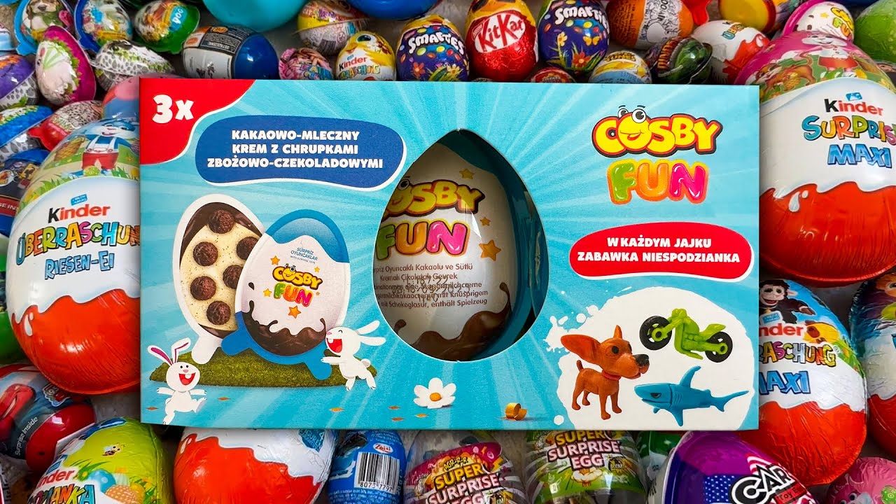 RARE COSBY FUN EGGS🐬 We got the spinner!! ASMR OPENING & NO talking ...