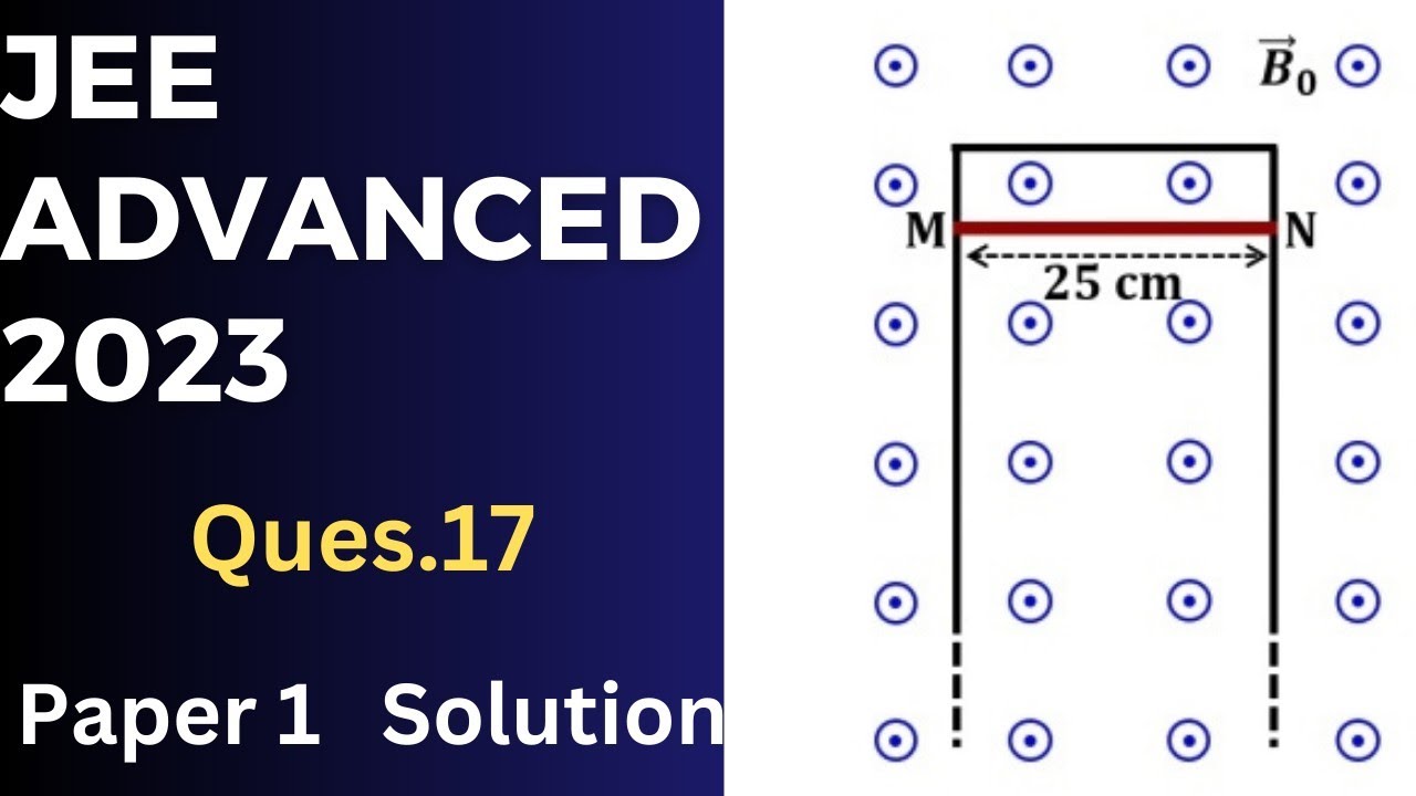 JEE ADVANCED 2023 SOLUTION|Ques.17|Paper 1 - YouTube