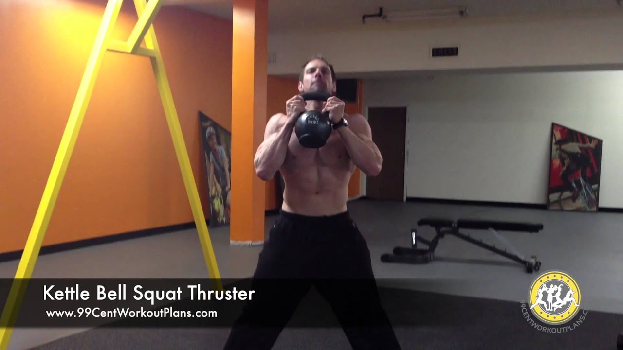 Kettle Bell Squat Thruster - YouTube
