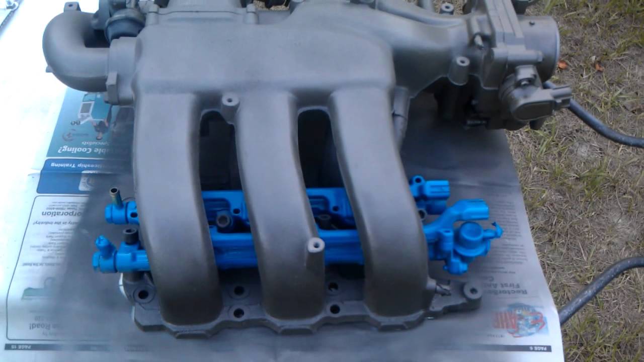 Mazda 626 V6 painted intake manifold - YouTube