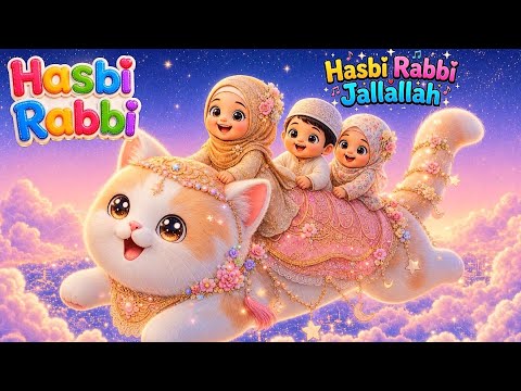 Hasbi Rabbi Jallallah Naat 💖 Allah Hu Allah Hu Cartoon | Cute Baby Islamic @IslamicFairylandKids
