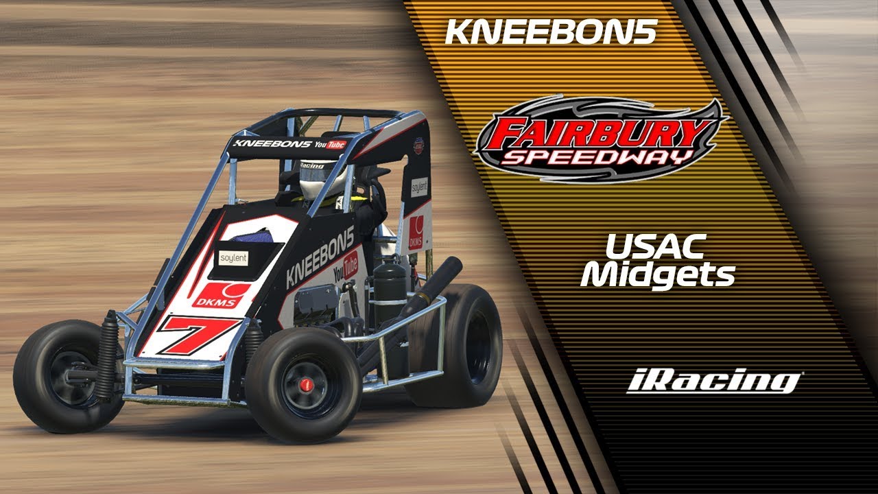 USAC Midgets - Fairbury - iRacing Dirt - YouTube
