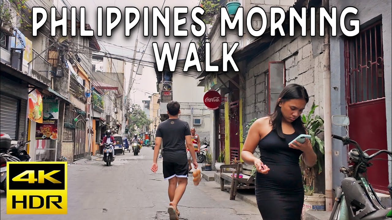 A Morning Walk in the Philippines | Real Street Vibes 4K HDR - YouTube