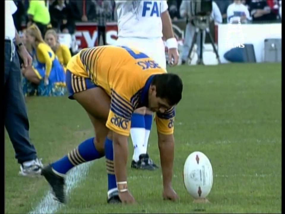 Paul Carige 80m try Eels vs Newcastle - YouTube