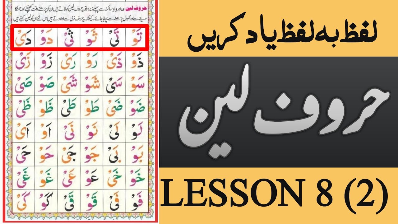 Norani Qaida Lesson 8 Part 2 || noorani qaida lesson 8 for kids ...