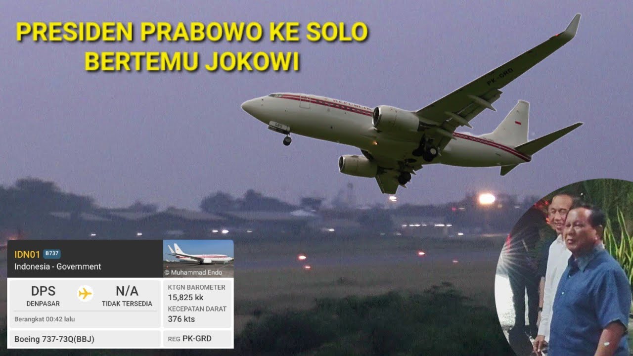 Dari Denpasar, Presiden Prabowo Terbang Ke Solo Khusus Bertemu Jokowi ...