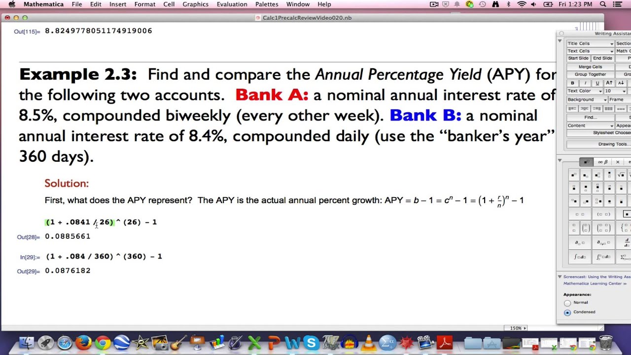 Quick Precalc #20: How does the Annual Percentage Yield (APY) depend on ...