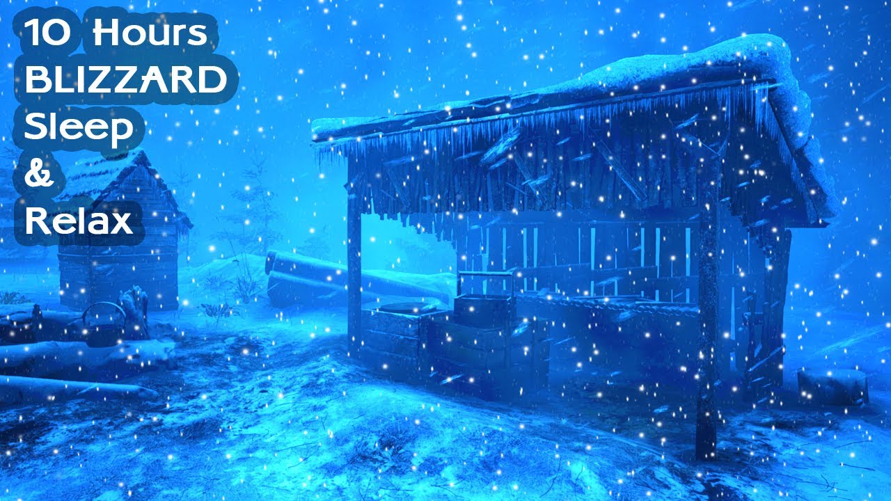Incredibly STRONG BLIZZARD for sleep 10 hours snow storm. Wind sounds ...
