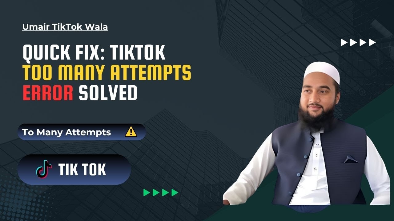 Quick Fix: TikTok ‘Too Many Attempts’ Error Solved - YouTube