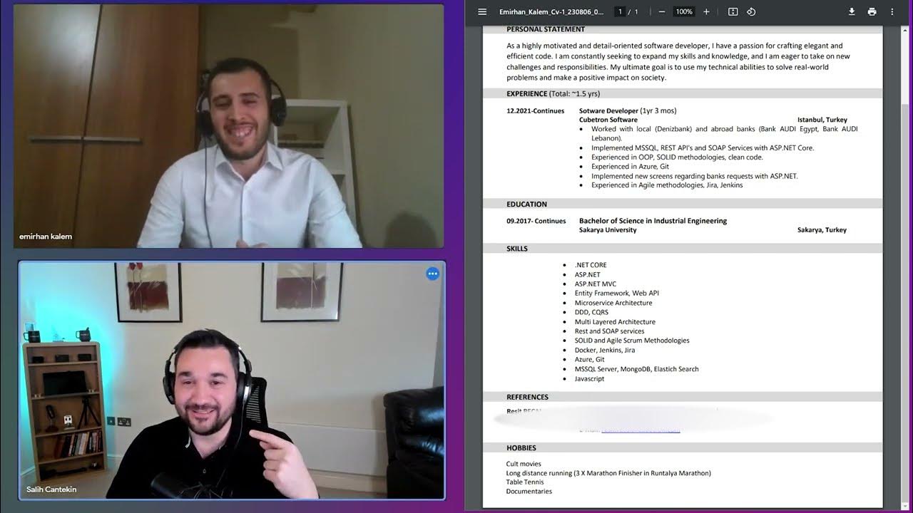 [EN] - Junior Dev Mock Interview - YouTube