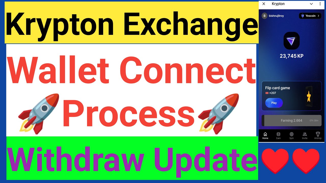 Krypton Mining Wallet Connect Process | Krypton Withdraw Update ...