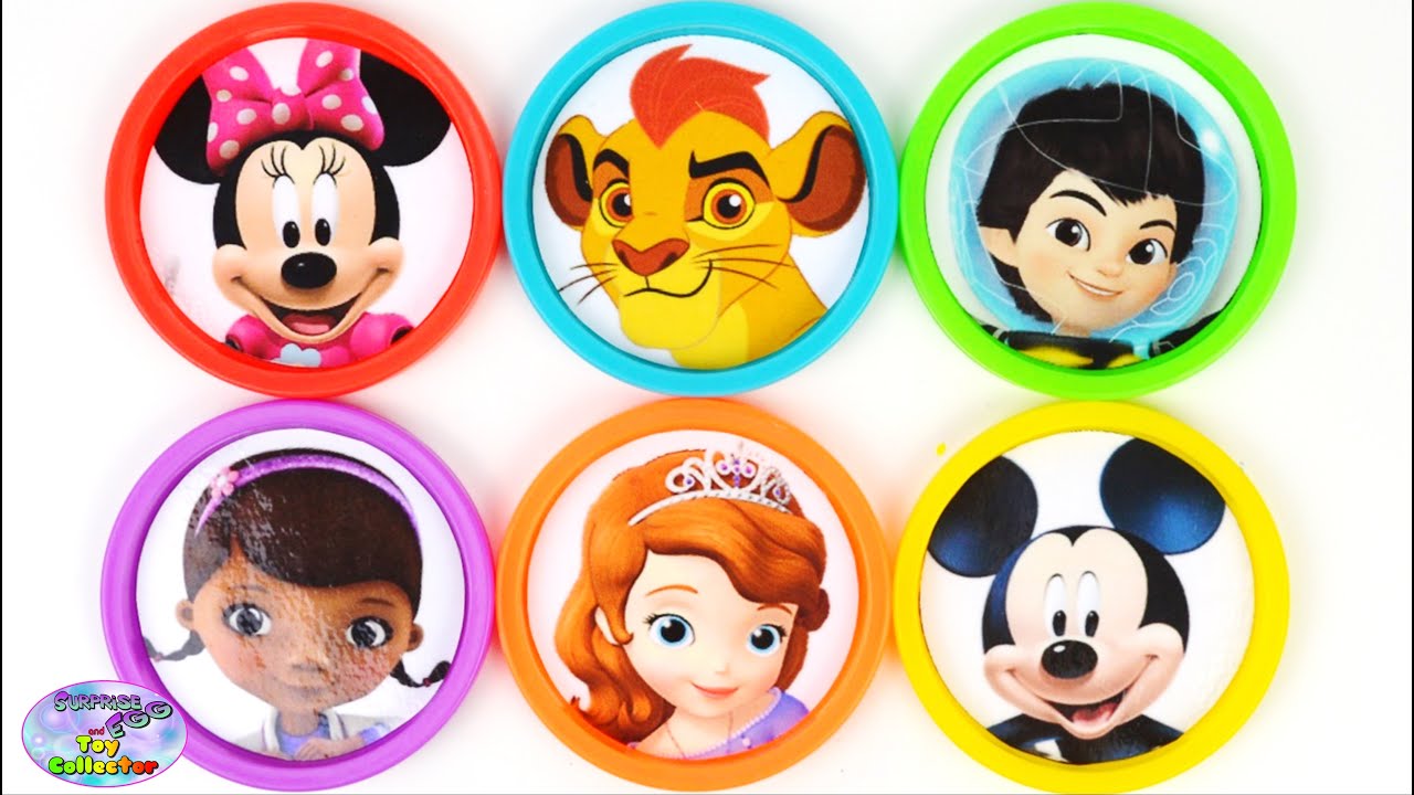 Learn Colors with Princess Sofia Lion Guard Mickey Mouse Surprise Egg ...