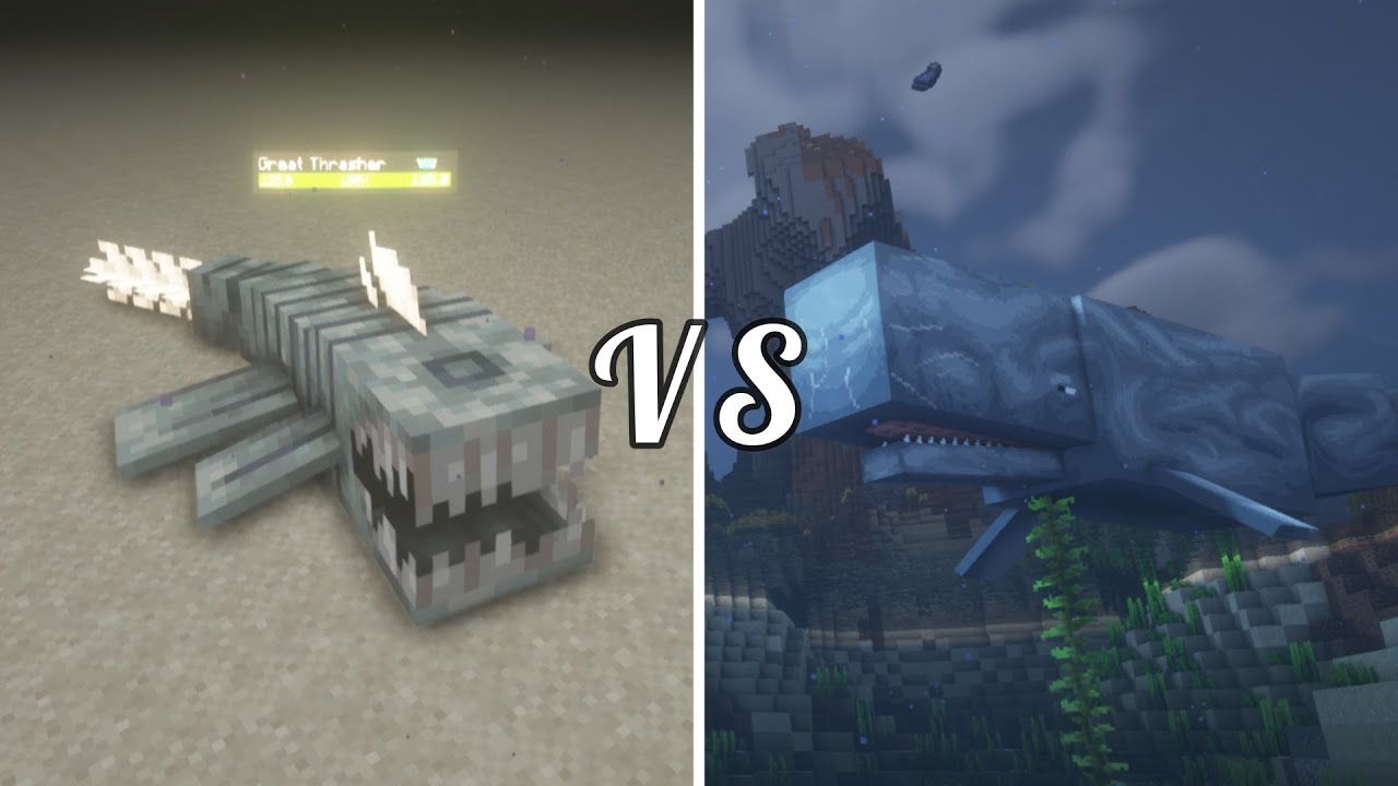 Great Thrasher vs Alex's Mobs | Water Edition | Minecraft Mob Battle ...
